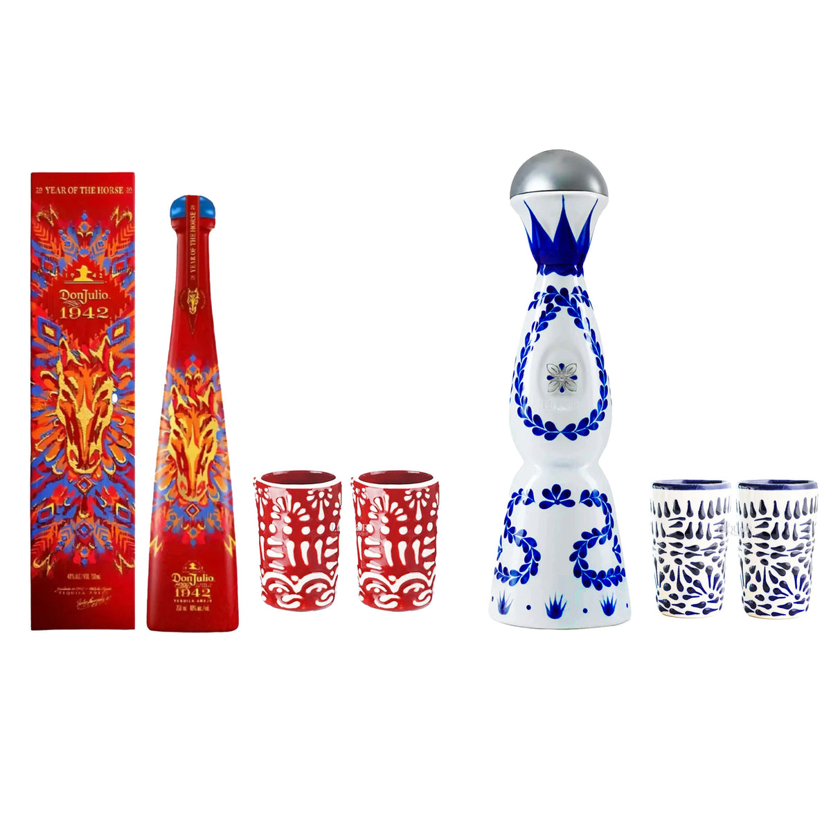 Don Julio 1942 Year of the Horse & Clase Azul Tequila Shot Glass Bundl ...